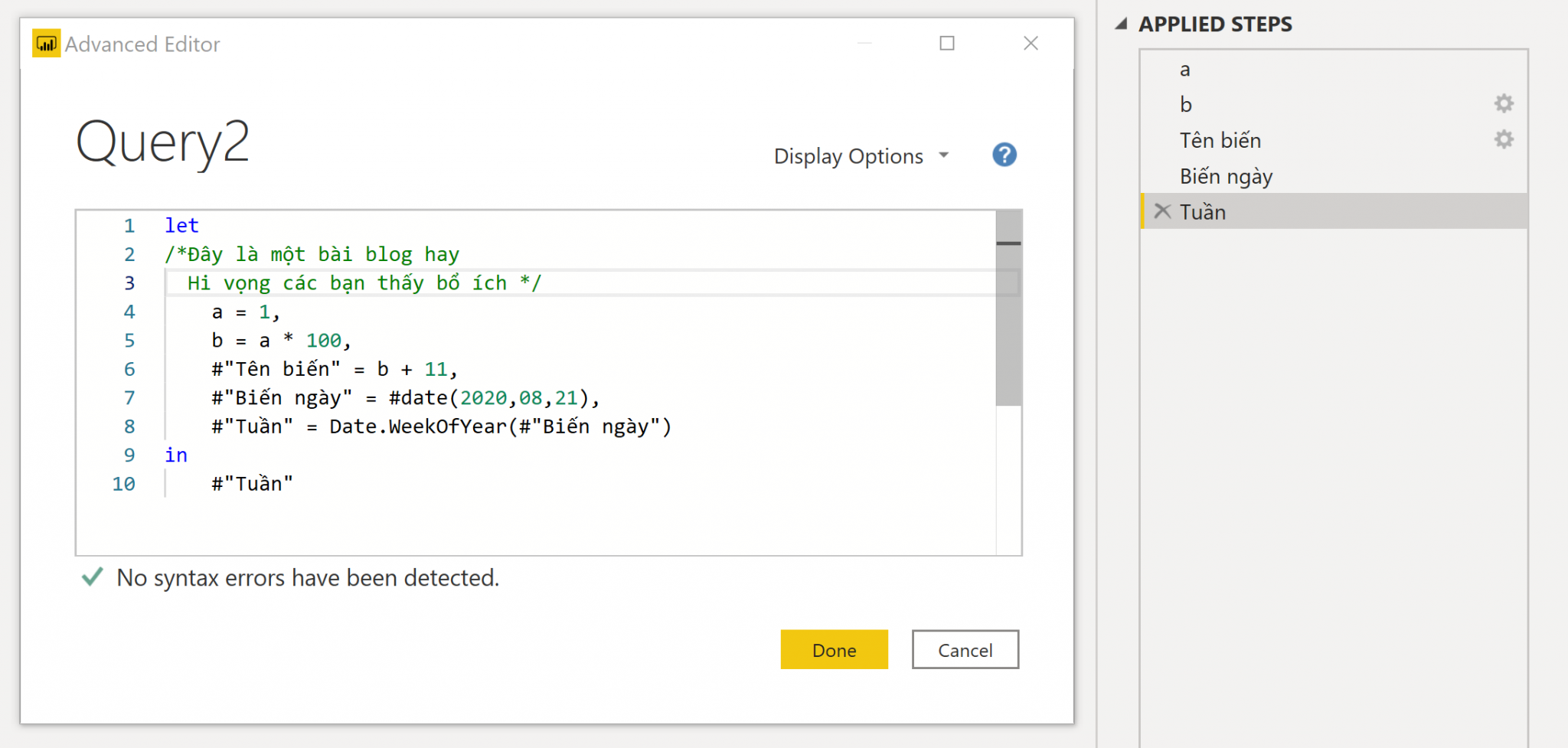 Power Query tích hợp và biến đổi dữ liệu trong Power BI