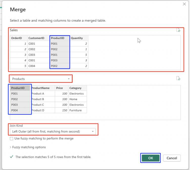 So sánh Tính Năng Merge và Append Queries trong Power Query