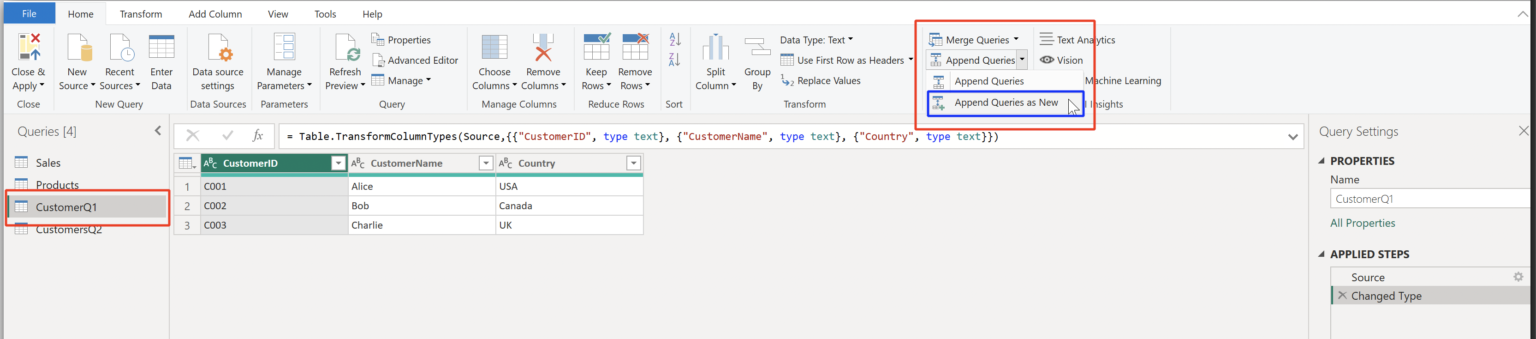 So sánh Tính Năng Merge và Append Queries trong Power Query